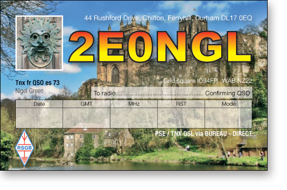 Radio Amateur QSL card printing examples - Examples of Printed QSL Cards